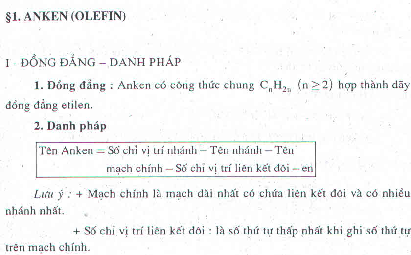 Bài 29: Anken | Học trực tuyến